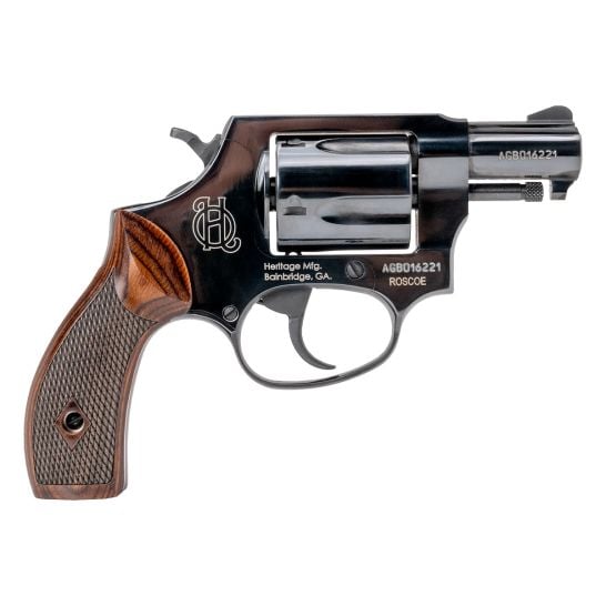 Heritage Roscoe .38 Special +P 2" 5rd Revolver, Black w/ Wood Grip ...
