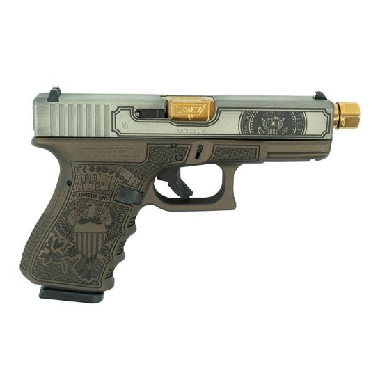 Glock G19 Gen3 Trump Edition 9mm 4" 15rd Pistol, Bronze/SS Gold ...