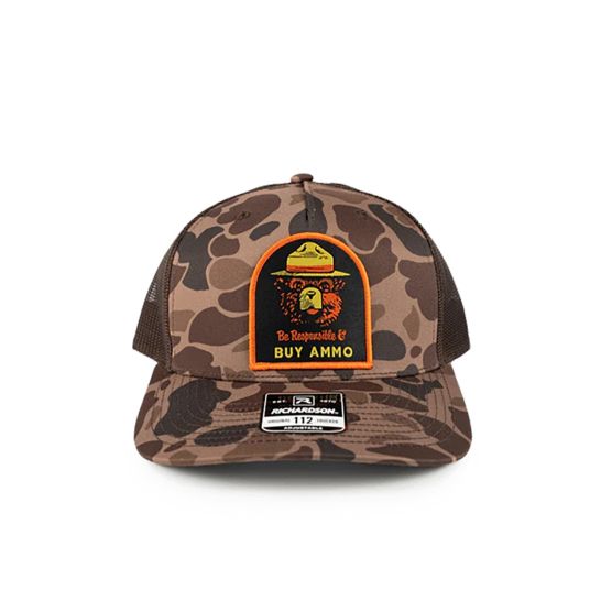 Nine Line 2A Bear 5-Panel Richardson Trucker Hat, Camo Brown | Palmetto ...