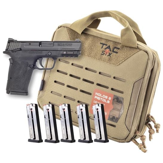 Smith & Wesson M&P9 Shield EZ M2.0 9mm Pistol Bundle 3.675" 8rd, Black ...