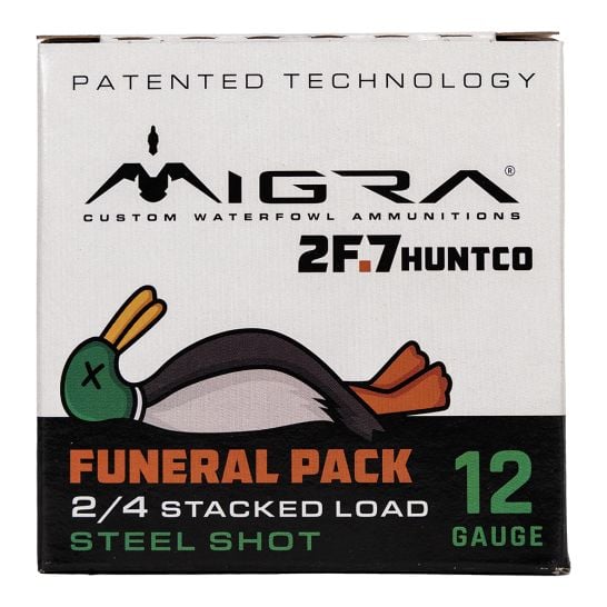 Migra 2F.7 Funeral Pack 12 Gauge 3" #2/#4 stacked steel shots, 1-1/4oz ...