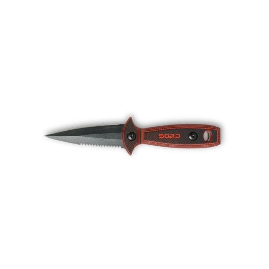 SORD Fishing Products 4" Freediving Knife Fixed Blade Serrated, Red ...