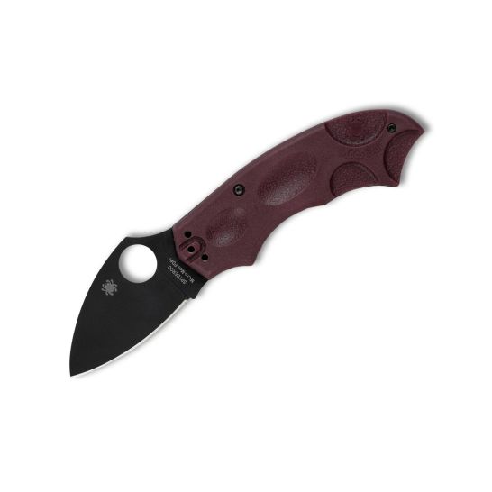 Spyderco Meerkat Folding Drop Point Sprint Run Knife, Burgundy ...