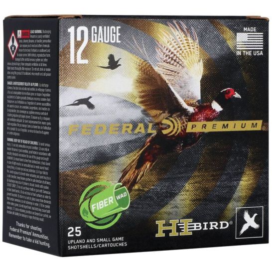 Federal Premium Hi-Bird Fiber Wad 12 Gauge 2-3/4" #5 1-1/4 oz 25rds ...