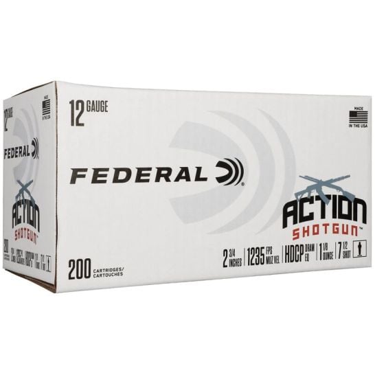 Federal Action Shotgun 12 Gauge 2-3/4" #7.5 1-1/8 oz 200rds Shotshell ...