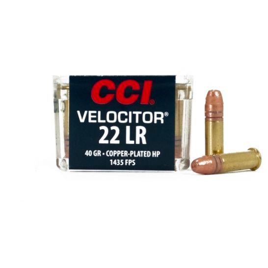 CCI .22 Long Rifle 40gr Velocitor Copper Plated HP Ammunition 50rds ...