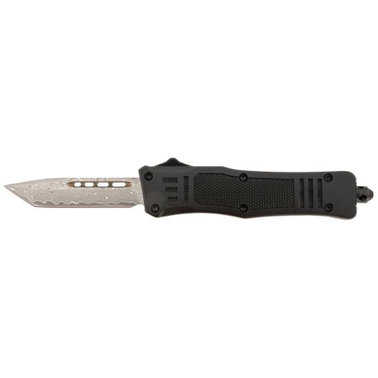Steel River Spartan Mini Folding/OTF Knife Tanto, Black Plain Edge ...