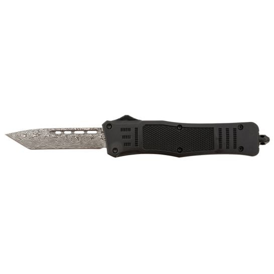 Steel River Spartan Medium Folding/OTF Knife, Tanto, Black - Smooth ...