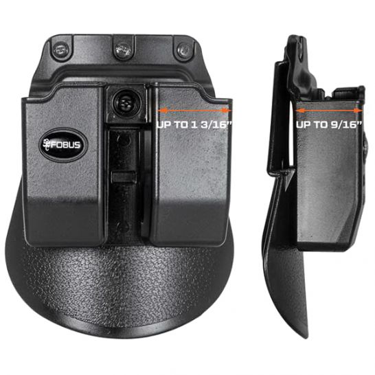 Fobus Double Magazine Pouch for .22 and .380 Single Stack Magazine ...