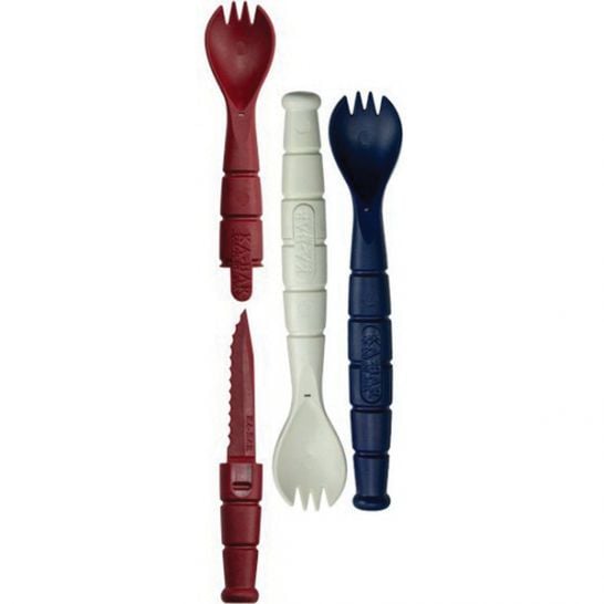 KA-BAR All-American Clip Point Spork w/ Hidden Fixed Blade Knife, 2.5 ...