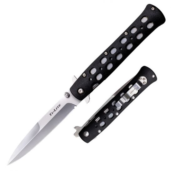 Cold Steel Ti-Lite Spear Point Folder Knife, 4", Black - 26SP ...