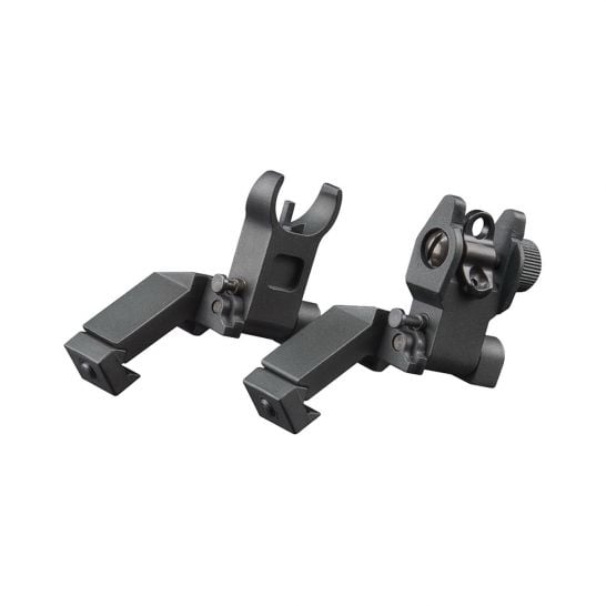 Aim Sports Low-Profile 45 deg Frond/Rear Flip-Up Sight Set for AR-15/M ...