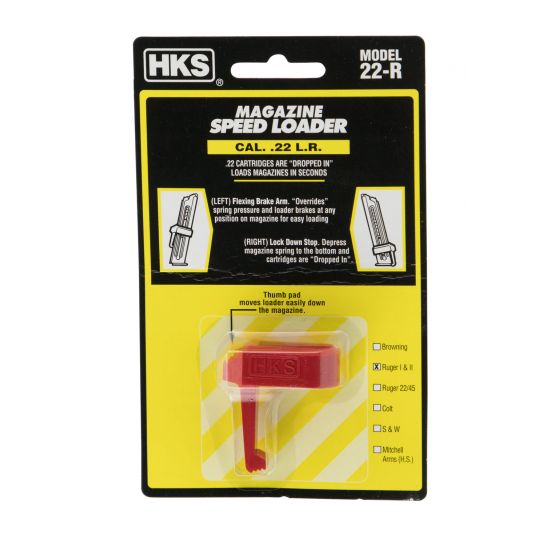 HKS Ruger MK I/MK II .22lr Plastic Magazine Speedloader, Red - 22R ...
