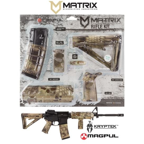 Matrix Diversified Industry Mil-Spec Magpul MOE Furniture Kit, Kryptek ...