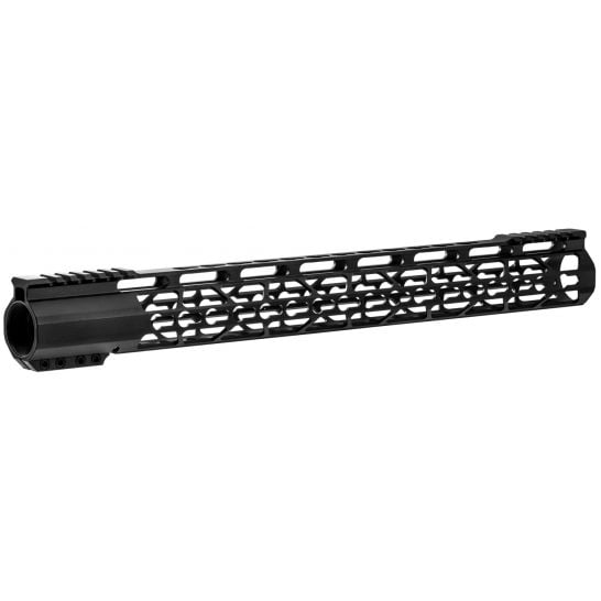 Tacfire Slim KeyMod 17" AR-15 Nitride Free Float Handguard, Hardcoat ...