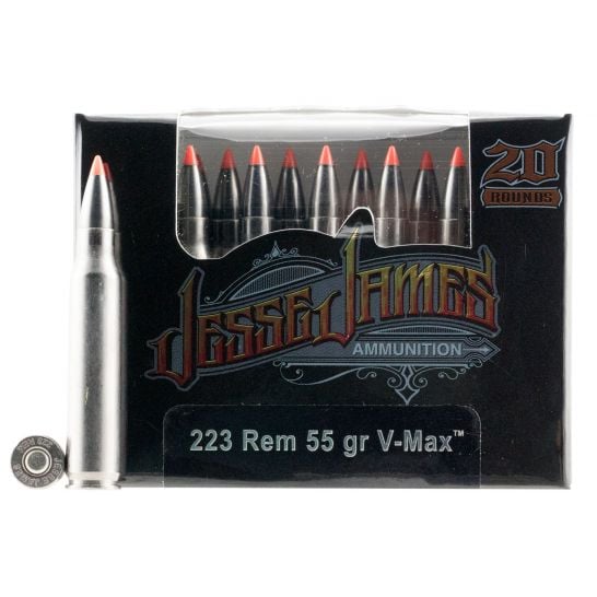 Inc Jesse James Black Label 55 gr V-Max 223 Ammo | Palmetto State Armory