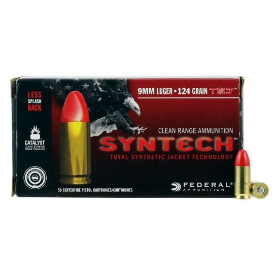 Federal American Eagle Syntech Range 124 gr Syntech JRN 9mm Ammo , 50 ...