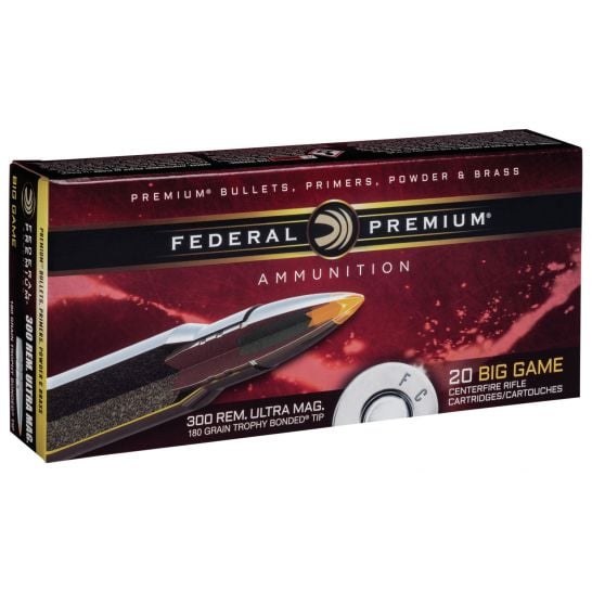 Federal Premium 180 gr Trophy Bonded Tip .300 RUM Ammo, 20/box ...