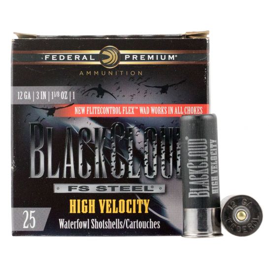 Federal Black Cloud FS Steel 3" 12 Gauge Ammo 1, 25/box - PWBX143 1 ...
