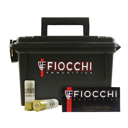 Fiocchi Exacta Field Box 2.75" 12 Gauge Ammo 00 Buck, 80/box - 12FLE00B ...