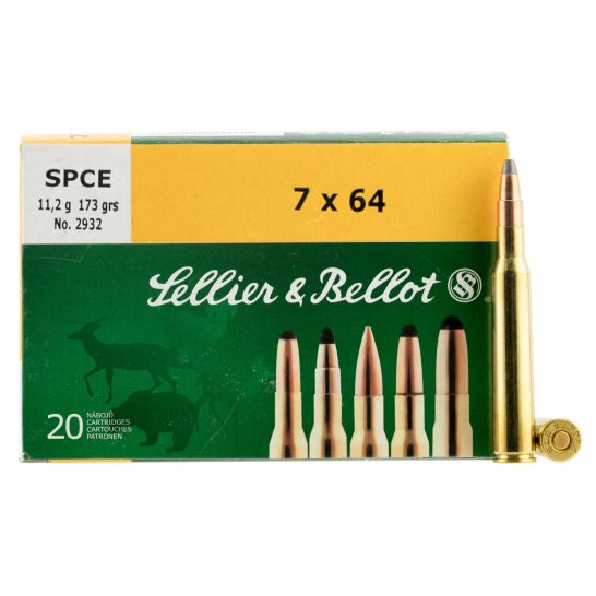Sellier & Bellot 173 gr Semi-Jacketed Soft Point Cutting Edge 7x64mm ...