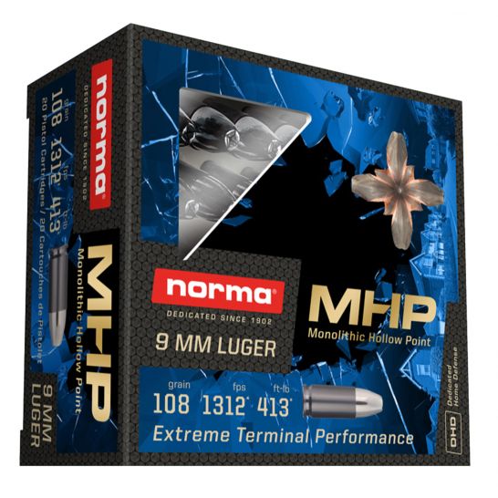 Norma MHP 9mm Ammo108 gr 299740020 - Shop Deals | Palmetto State Armory