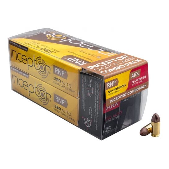 Inceptor Sport & Carry 60, 56 gr ARX/RNP .380 ACP Ammo, 125/box ...