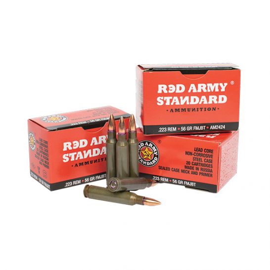 Century Arms Red Army Standard 56 gr FMJ BT .223 Ammo 20rds | Palmetto ...