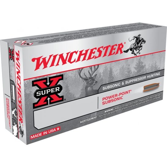 Win Super-X 185 gr Power-Point Subsonic 308 Ammo 20rds - X308 Ammo SUBX ...