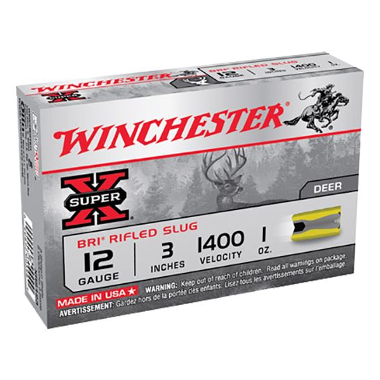 Winchester Ammunition Super-X BRI Rifled Slugs 3" 12 Gauge Ammo, 5/box ...