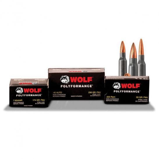 Wolf Perf. PolyFormance 55 gr FMJ 223/5.56 Ammo | Palmetto State Armory