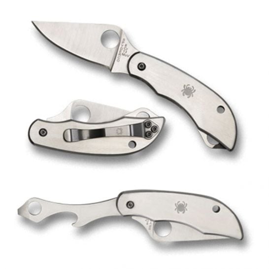 Spyderco ClipTool Clip Point Folding Knife w/ Opener and Screwdriver ...