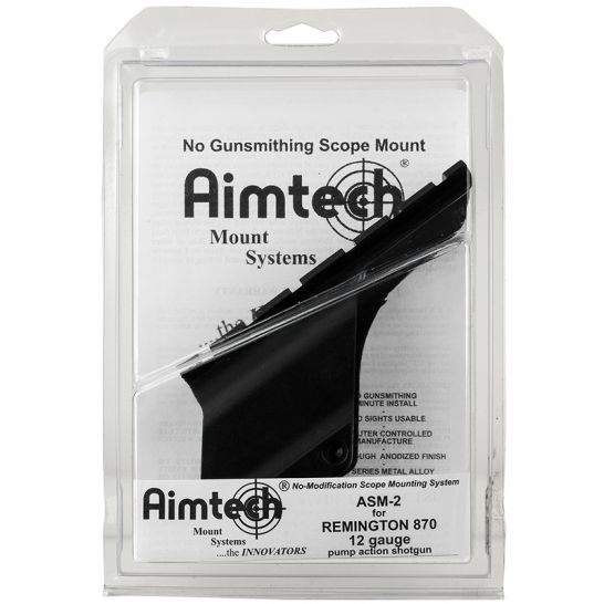 Aimtech Remington 870 12 Gauge Metal 1-Piece Dovetail Saddle Mount, Satin Black - ASM2 ...