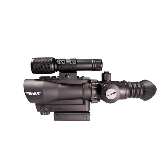 BSA Optics Tactical Weapon 1x30mm Red Dot Sight w/ Laser and Flashlight ...