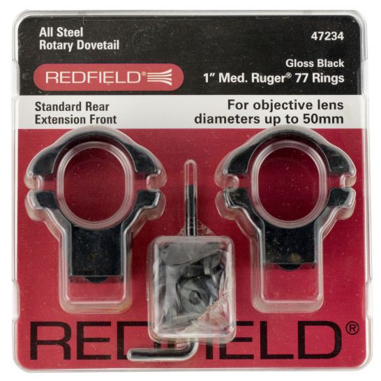 Redfield Ruger 77 30mm High Steel 2-Piece Scope Ring, Matte Black ...
