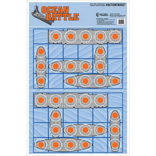 Action Target 23" x 35" Ocean Battle Target, 100/box - GS-OCEAN-100 ...