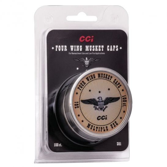 CCI Brass 4-Wing Muzzleloader Musket Cap, 1000/box - 0301 | Palmetto ...
