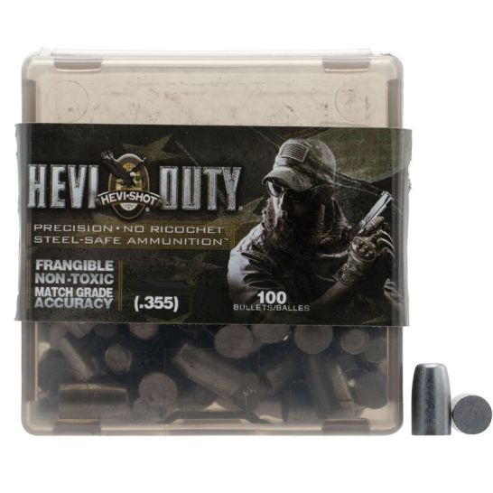 Hevi-Shot Hevi-Duty .355 Caliber Projectile 75 Grain 100 Count - 90355 ...