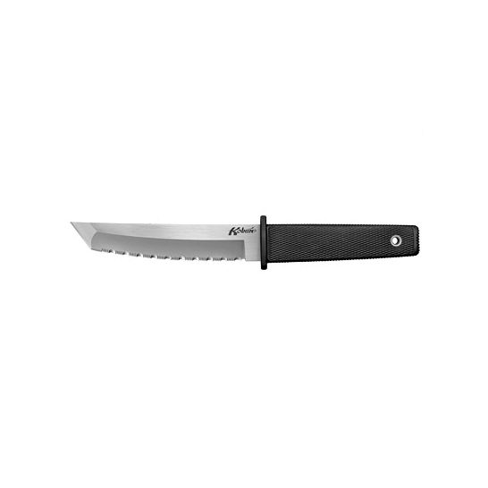 Cold Steel Kobun 5.5" Serrated Tanto Fixed Blade Knife, Polished Silver ...
