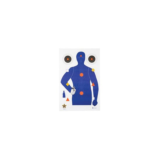 Action Target SSO-99 23"x35" Target w/ Vital Anatomy in Blue/Red/Gold ...