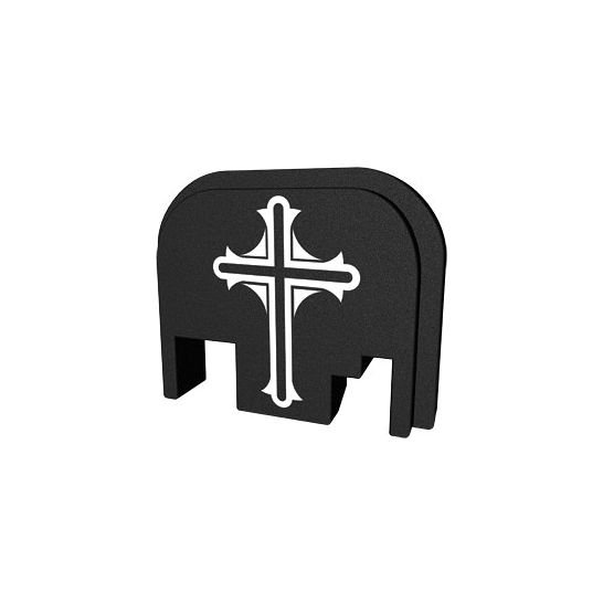 Bastion Cross Back Plate For Glock Gen 1-4, Black/White - BASGL-SLD-BW ...