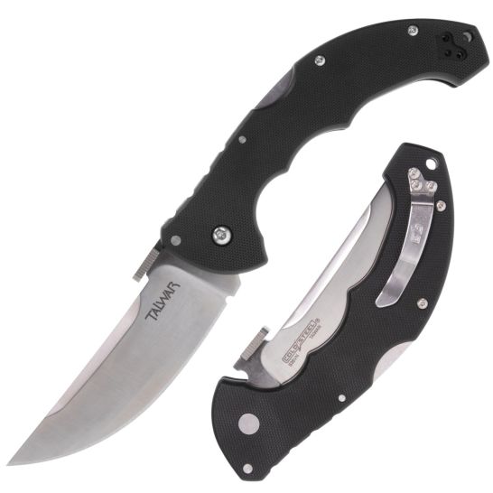 Cold Steel Talwar Folding Knife Straight Back, Black - Secure Lock ...