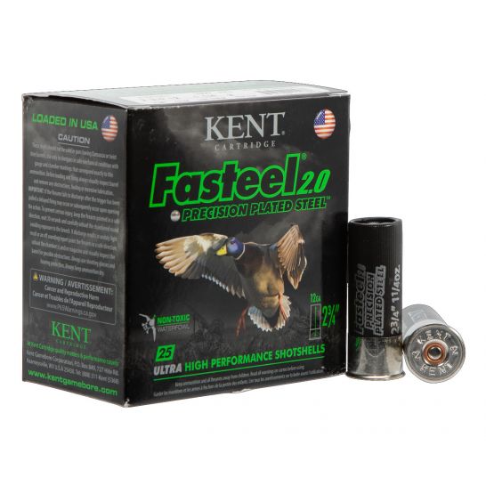 Kent Fasteel 2.0 12 GA 2.75" 1.25oz #2, 25 Shotshells - K122FS36-2 ...