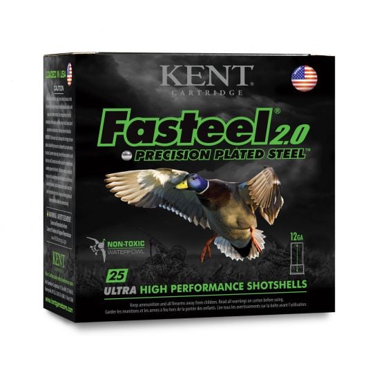 Kent Cartridge 12 GA 2-3/4" #6 Fast Steel Precision Plated Steel 25 ...