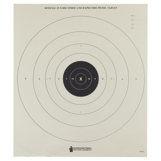 Action Target B-8 Timed And Rapid Fire Target, Black Bull's-Eye, 21"x24 ...