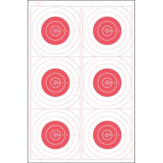 Action Target 6 Bullseye Military Training Target, Red/White | Palmetto ...