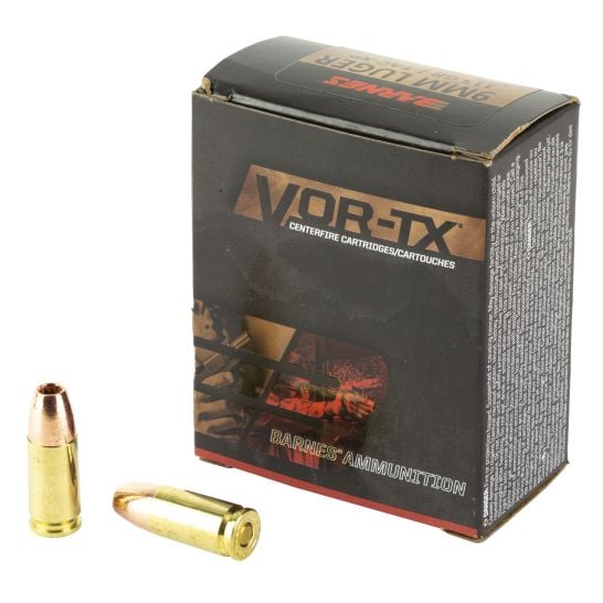 Barnes VOR-TX Handgun 9mm Ammunition, 20 Rounds XPB 115Gr - 32005 ...