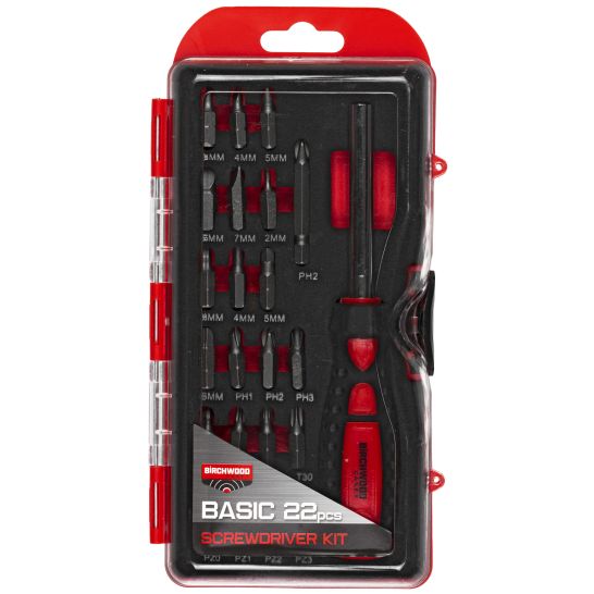 Birchwood Casey Basic Screwdriver Set, 22 Piece Kit, Red - BCBSDS | Palmetto State Armory