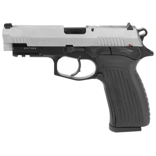 Bersa TPR9 9mm Pistol, 4.3" Barrel, Fixed Sights, Black, Silver ...
