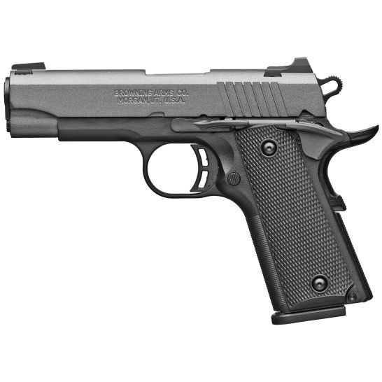 Browning .380 ACP 1911 Pistol, 3.63" Barrel, White 3 Dot Sights, Black ...